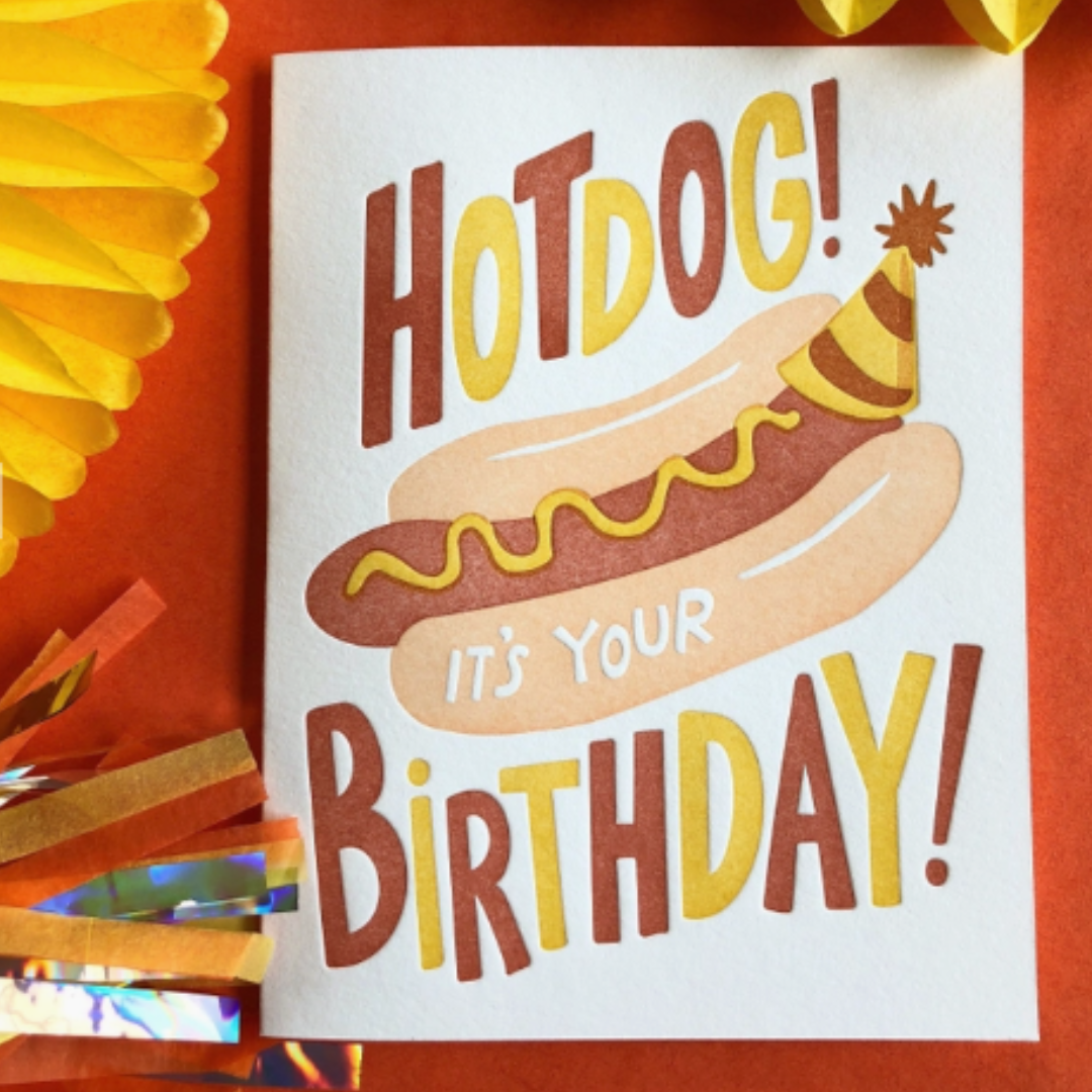 Hot Dog Birthday Card – Stocklist