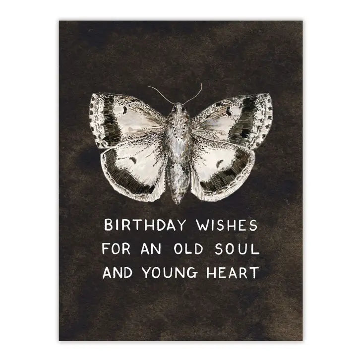 Moth Birthday Wishes- Birthday Card - Stocklist Goods & Gifts